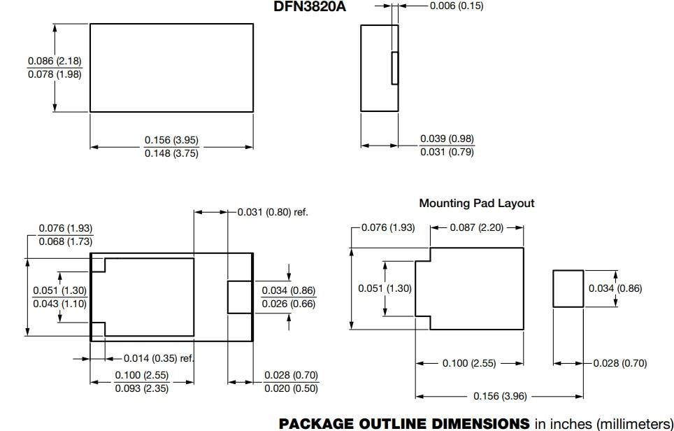 6DFN1xCA TRANSZORB® SMD TVS Diodes - Vishay General Semiconductor | Mouser