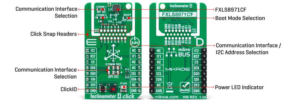MIKROE-6259 Inclinometer 4 Click - Mikroe | Mouser
