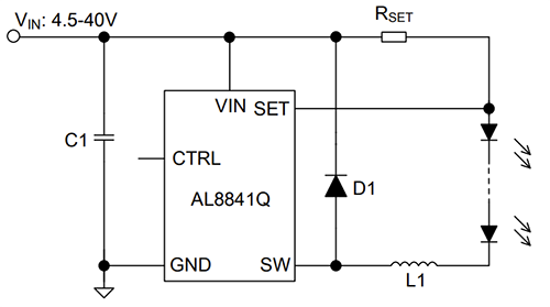 AL8841Q Automotive Step-Down LED Drivers - Diodes Inc | Mouser