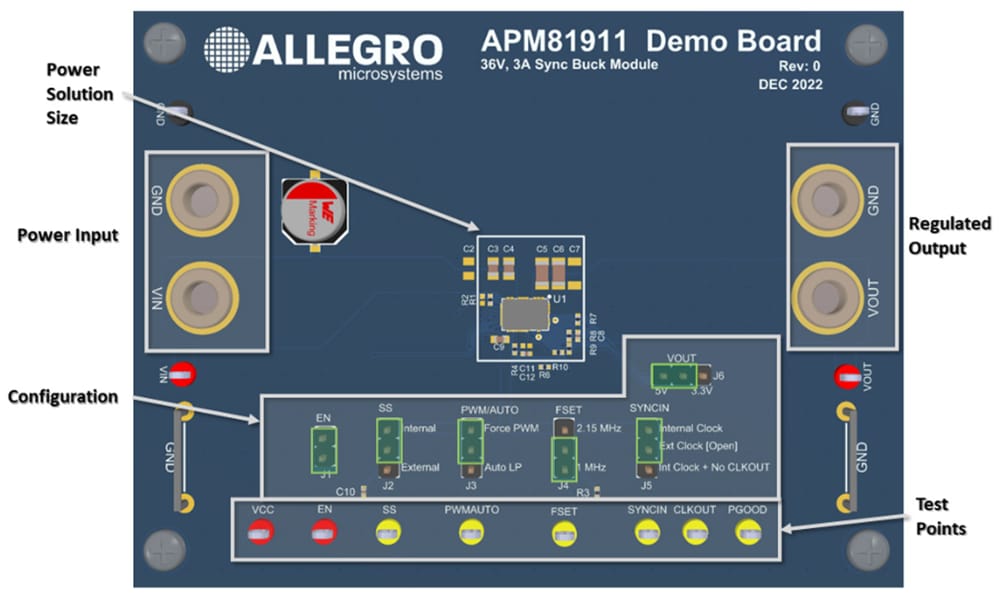 APEK81911 Evaluation Board - Allegro MicroSystems | Mouser