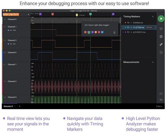 Logic Pro 8 USB Logic Analyzers - Saleae | Mouser