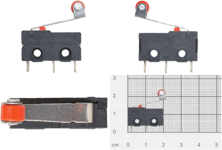 101411 KW12-3 Microswitch - Soldered | Mouser