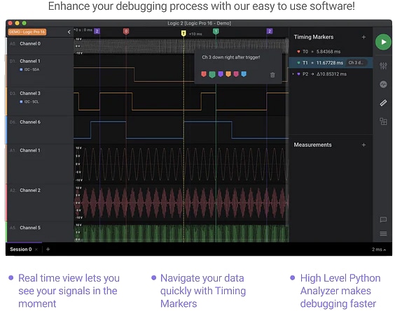 Logic Pro 16 USB Logic Analyzers - Saleae | Mouser