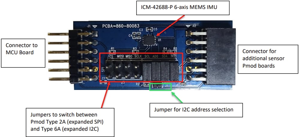 QCIoT-ICM42688P Pmod™ Evaluation Board - TDK InvenSense | Mouser