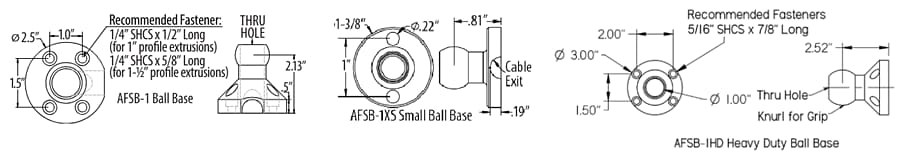 AFSB-1 Ball Bases - Swivellink | Mouser