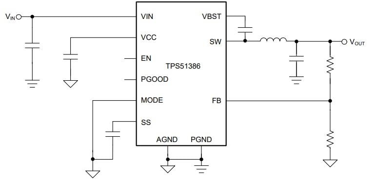 TPS51386 Synchronous Buck Converter - TI | Mouser
