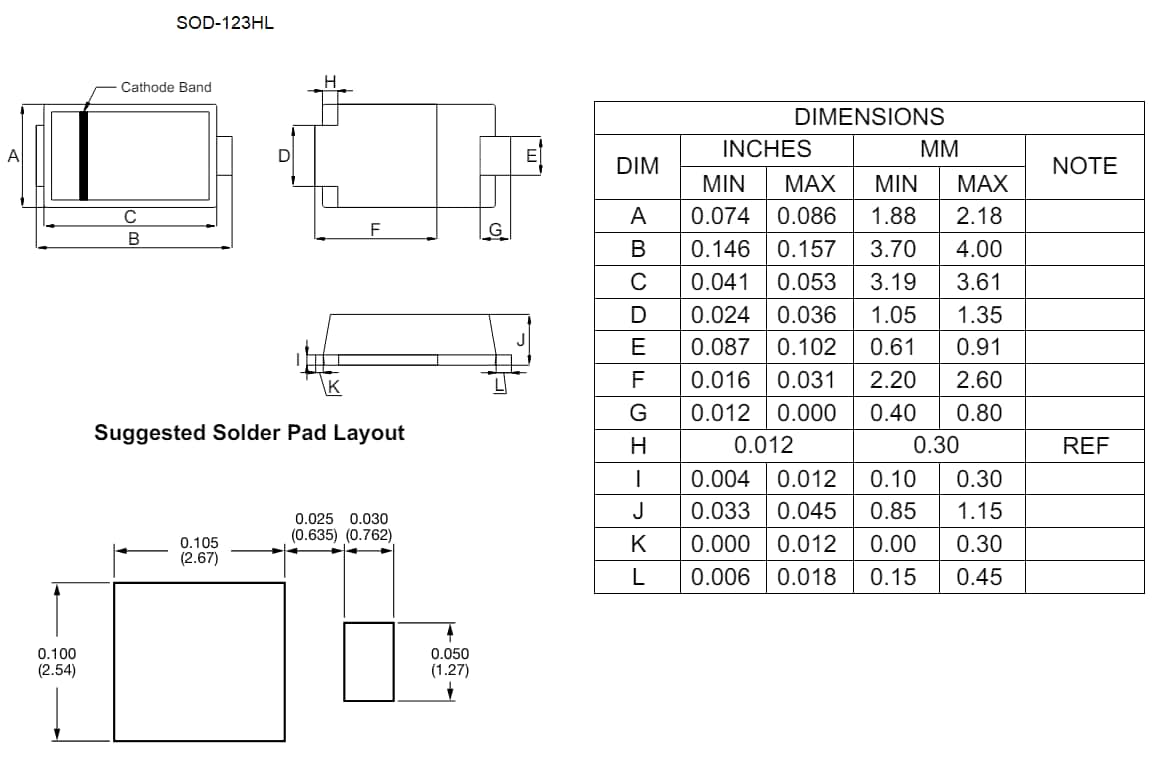 GS1MHL 1000V Standard Recovery Rectifier - MCC | Mouser
