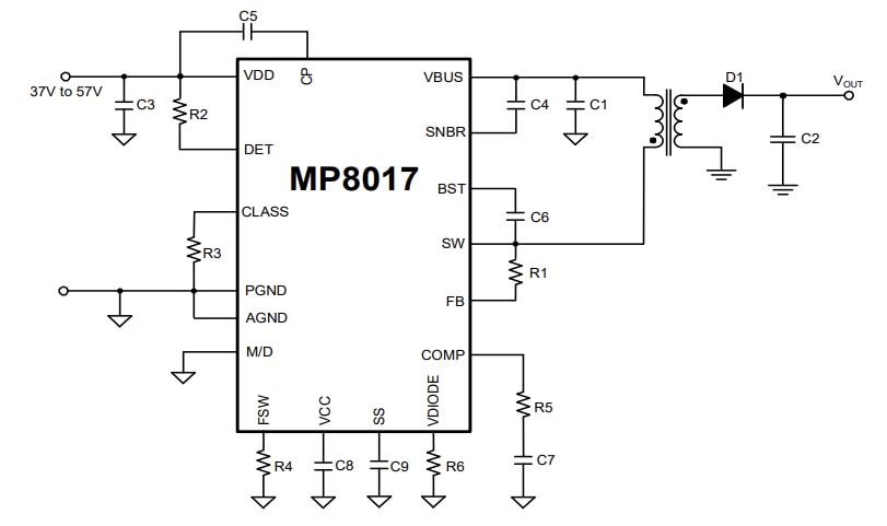 MP8017 PoE PD Solution - MPS | Mouser