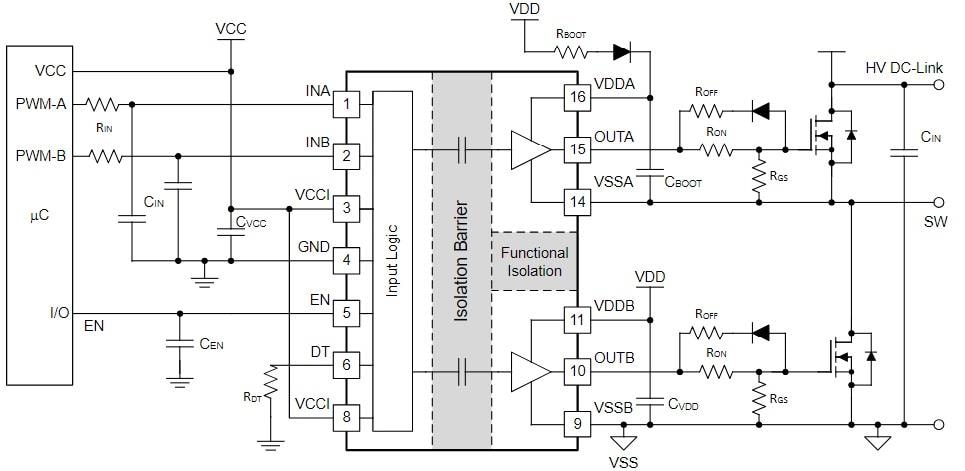 UCC21551/UCC21551-Q1 Isolated Gate Driver - TI | Mouser