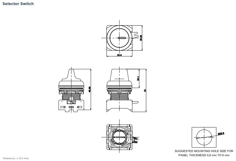 ISE & IKE Selector Switches - TE Connectivity / Alcoswitch | Mouser
