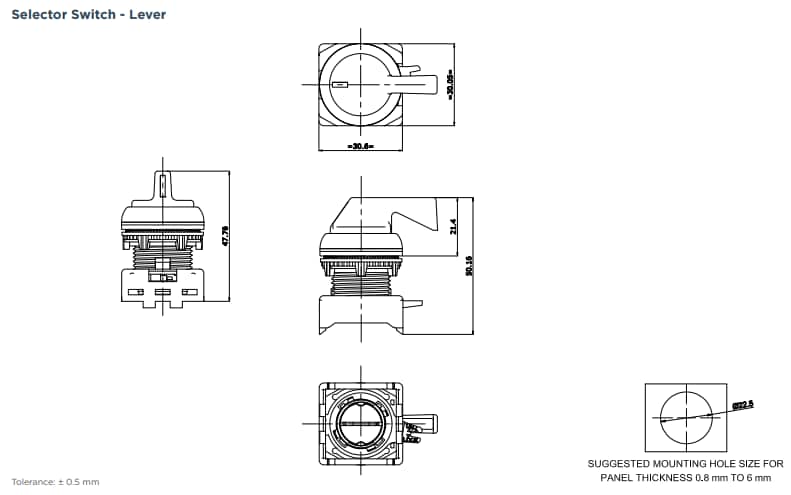 ISE & IKE Selector Switches - TE Connectivity / Alcoswitch | Mouser