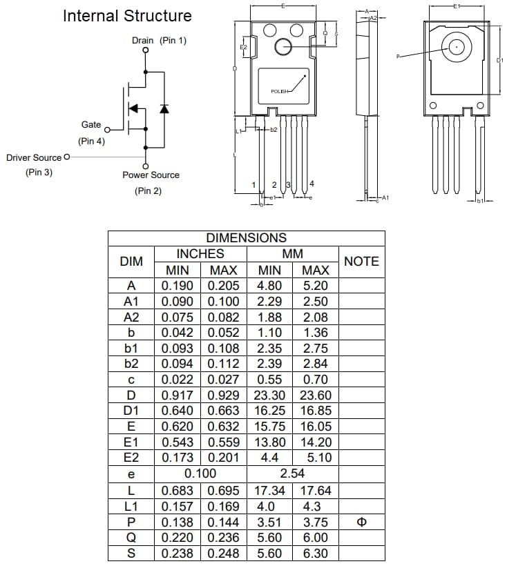 SICW028N120A4 1200V SiC MOSFET - MCC | Mouser