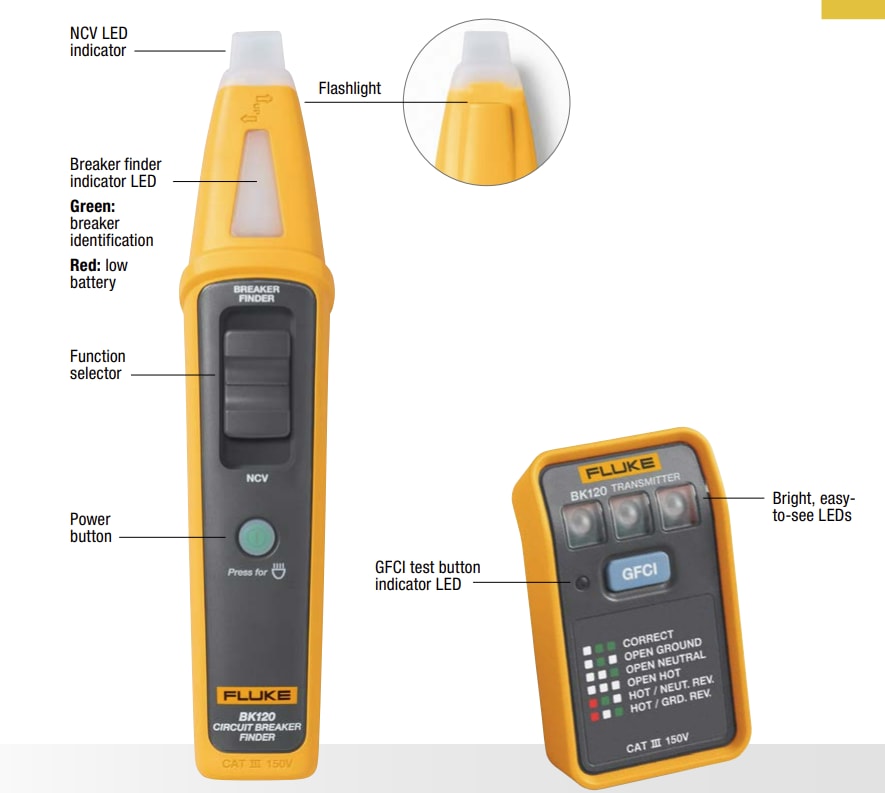 BK120 SmartTrace Breaker Finders - Fluke | Mouser