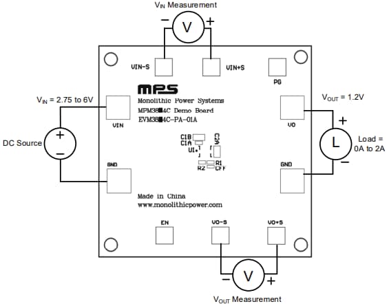EVM3824C-PA-01A 6V Step-Down Evaluation Board - MPS | Mouser