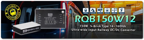 RQB150W12 Railway DC-DC Converters - Mean Well | Mouser