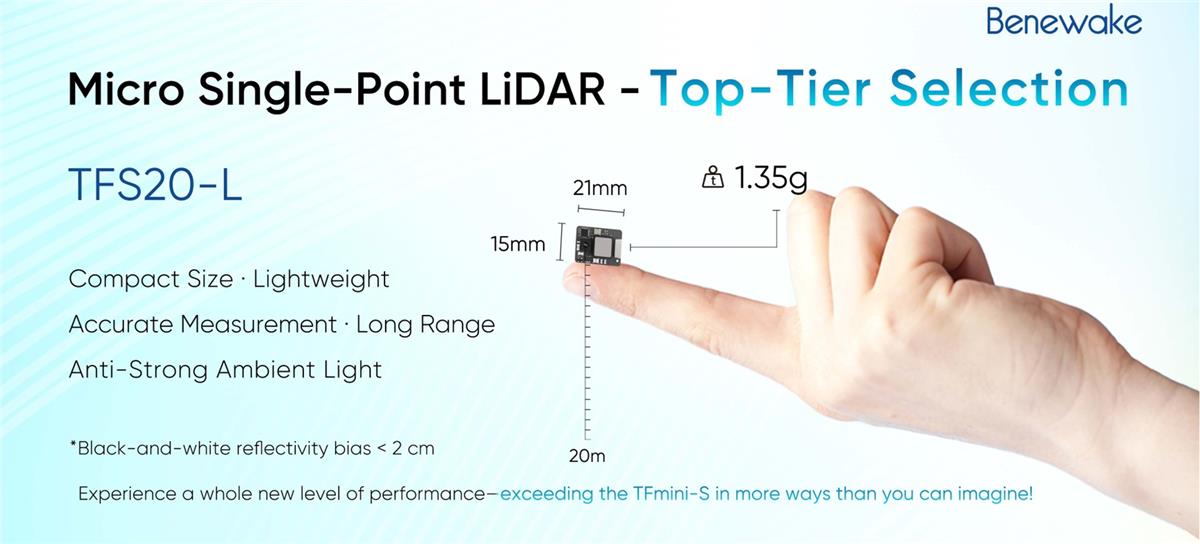 TFS20-L Single-Point LiDAR - Benewake | Mouser