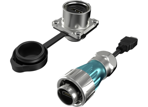 IP67 Latching HDMI Plug Cables & Receptacles - Amphenol Commercial | Mouser