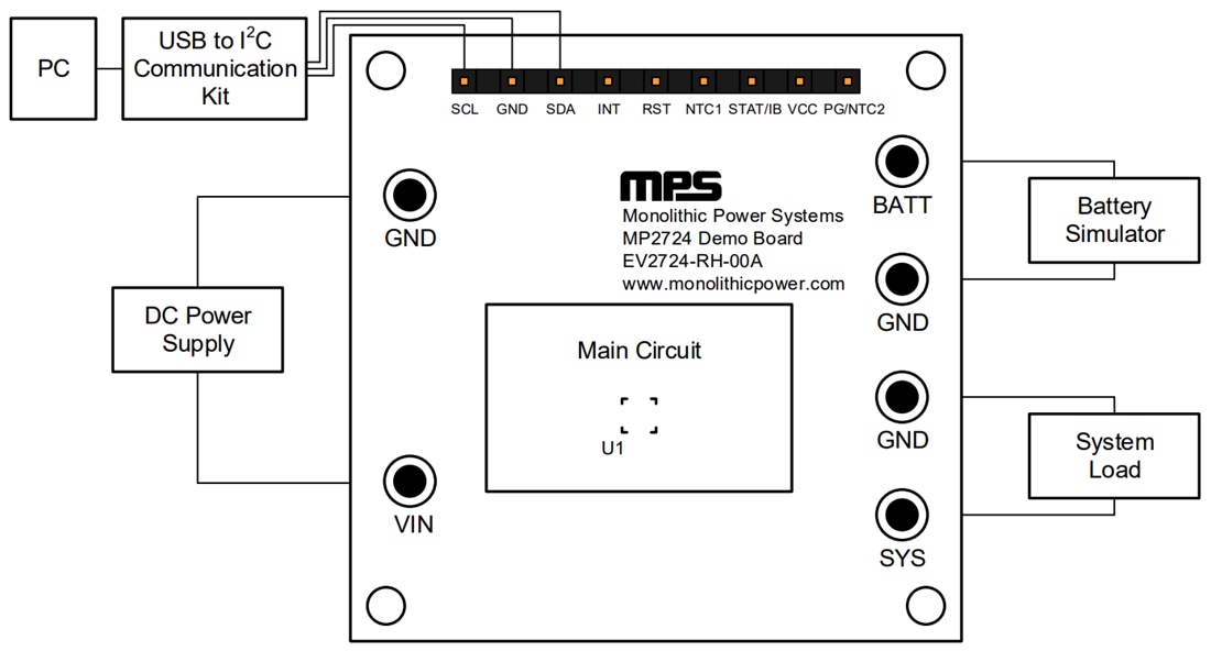 EV2724-RH-00A Buck Charger Evaluation Board - MPS | Mouser