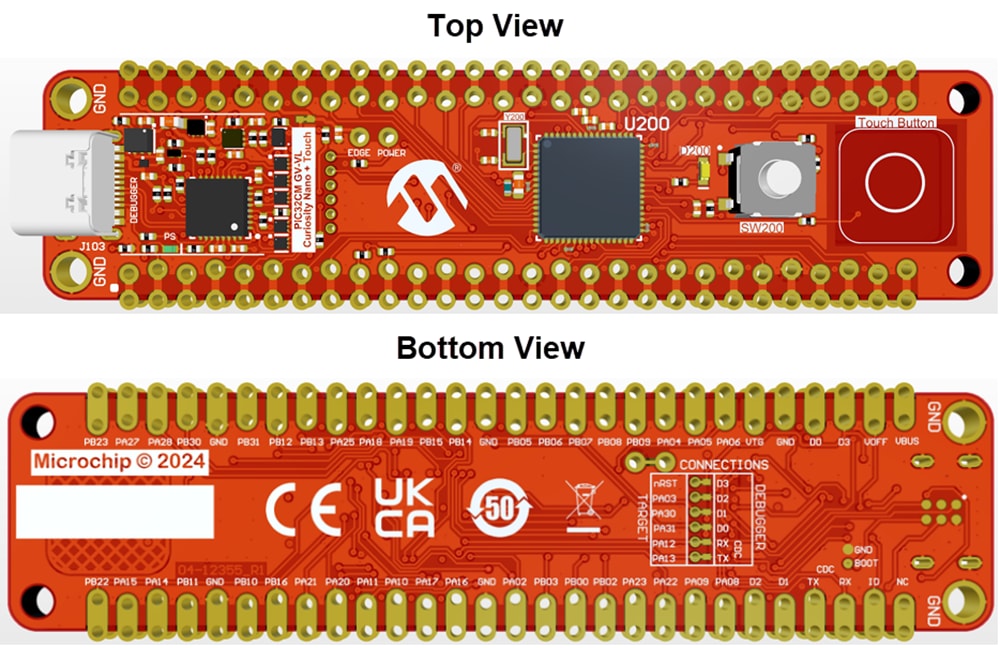 PIC32CM GV-VL Curiosity Nano+ Touch Eval Kit - Microchip Technology ...