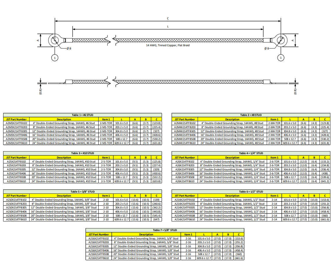 Double-Ended Grounding Straps - JST Connectors | Mouser