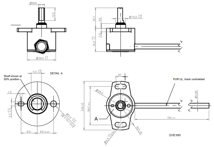 PSCR-360 High-Precision Rotary Sensors - Piher | Mouser