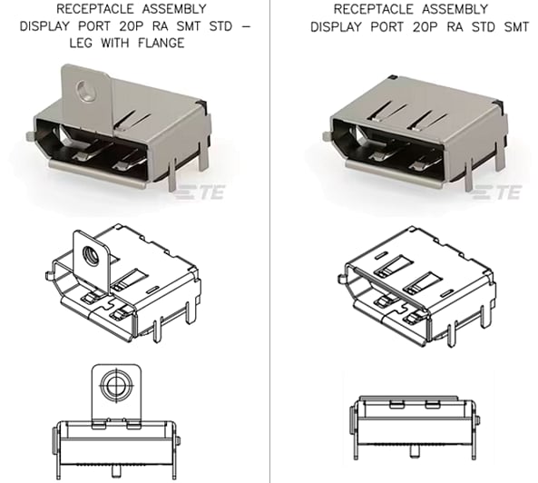 DisplayPort 2.1 Connectors - TE | Mouser