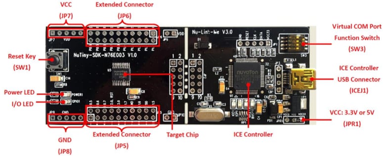 NT-N76E003 Evaluation Board - Nuvoton | Mouser