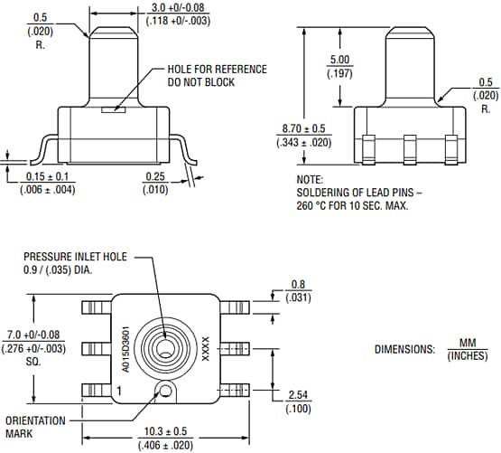 BPS160 Analog Pressure Sensors - Bourns | Mouser