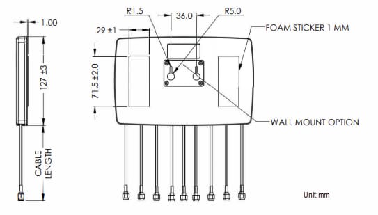 MEA-9in1-AM Adhesive Mount Antenna - Maxtena | Mouser