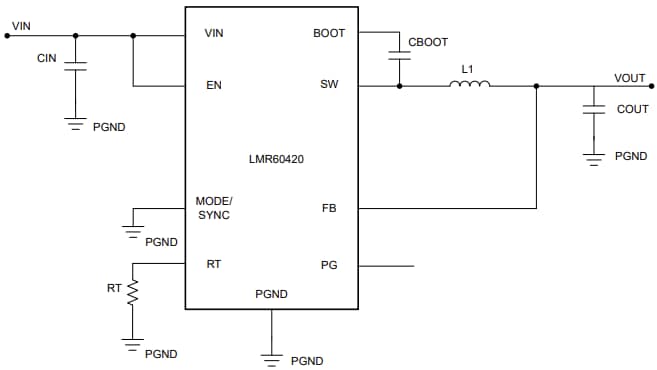LMR60420/LMR60420-Q1 Synchronous Buck Converter - TI | Mouser