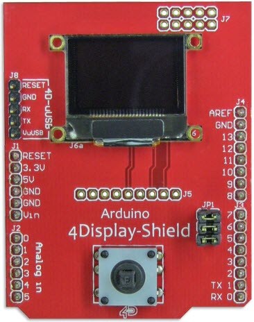 4D Systems OLED & LCD Display Shields for Arduino | Mouser