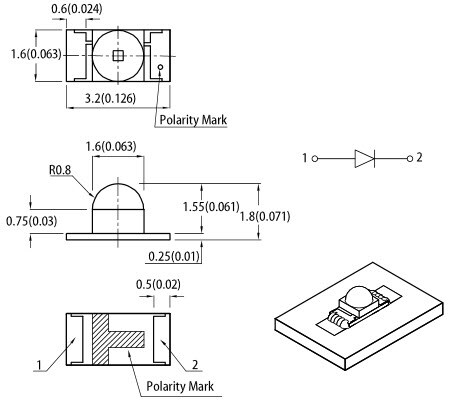 HELI-DOME Surface Mount LEDs - Kingbright | Mouser