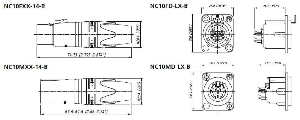 10 Position XLR Cable Connectors - Neutrik | Mouser