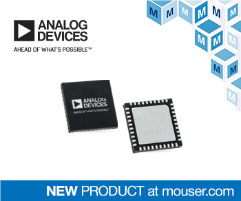 Mouser Electronics Now Stocking Analog Devices AD5753 Single-Channel DAC with HART Connectivity