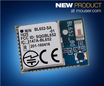 Mouser Now Stocking Laird’s BL652 BLE and NFC Module