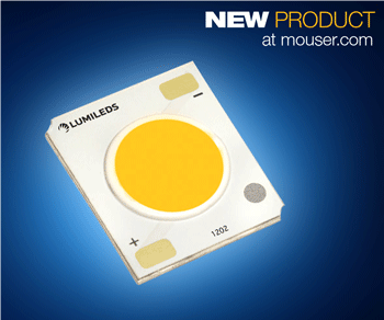 Spotlight Shines on Lumileds LUXEON CoB Compact Range LEDs, Available Now at Mouser Electronics