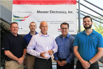 Mouser Electronics Recognized by Raytheon for Outstanding Performance