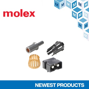 New at Mouser: Molex PowerWize BMI High-Current Panel-to-Board/Busbar Interconnects for Blind ...