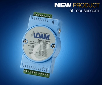 Remotely Monitor Device Status with Advantech’s ADAM-6000 Ethernet I/O Modules Now at Mouser